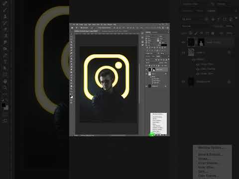 Glowing Instagram Logo Effect using Photoshop