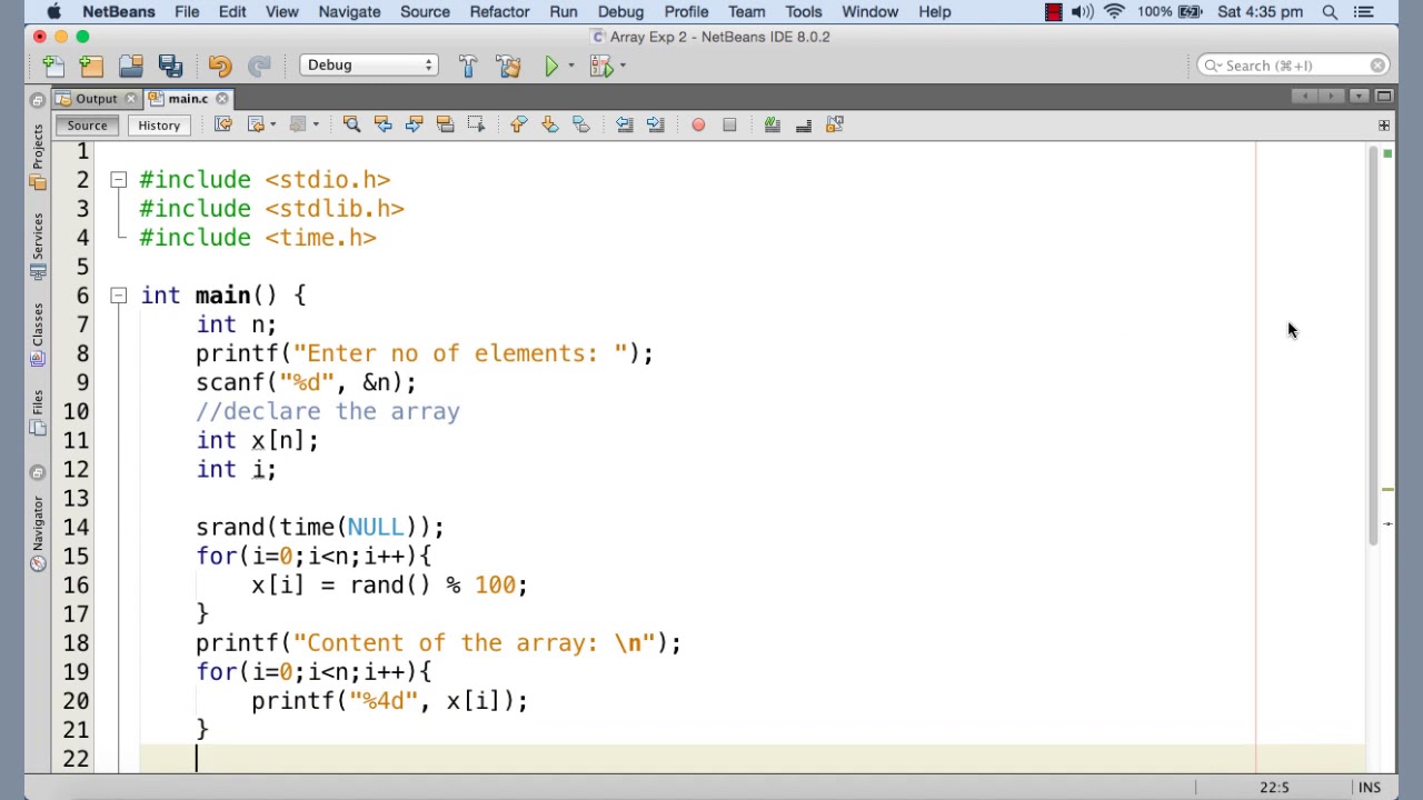046 A programming example using 1 D array