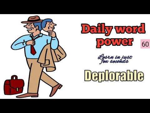Daily vocabulary(Deplorable)