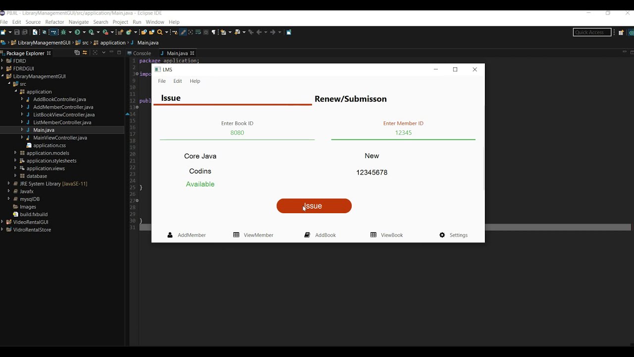 Java Library Management System