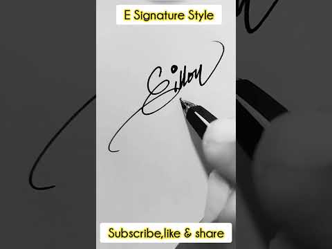 E signature Style | How to draw a perfect E signature #shorts #shortsfeed