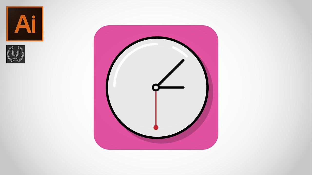 Adobe illustrator CC Tutorial - How to make a Vector Clock Design