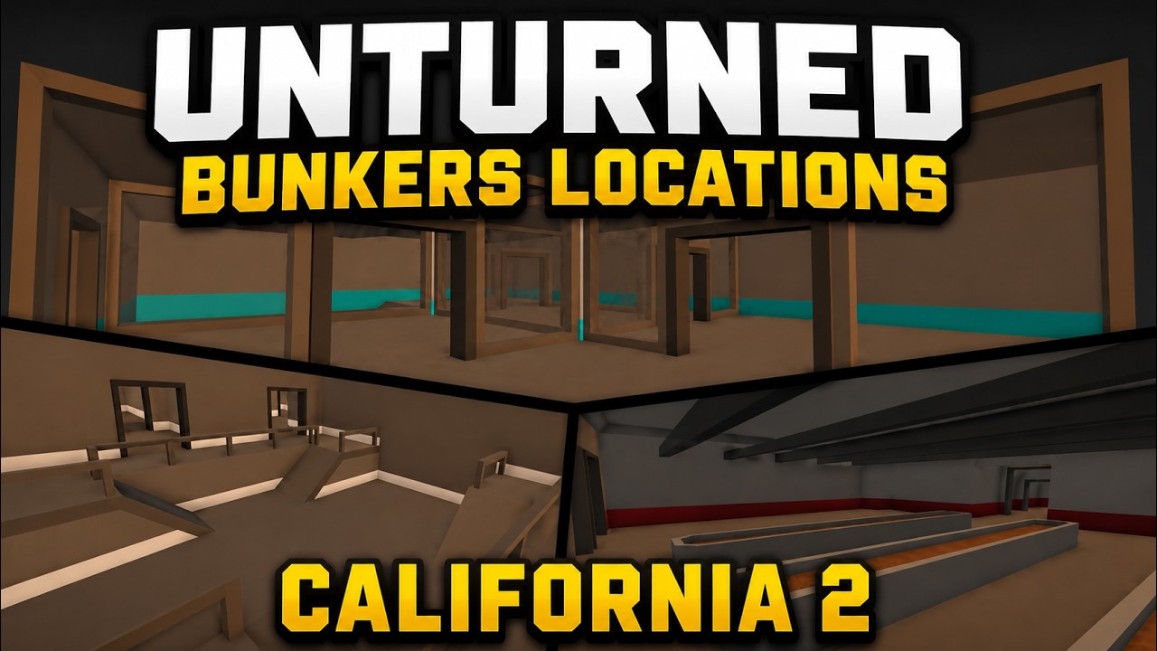 All California 2 Hidden Bunker Locations - Unturned