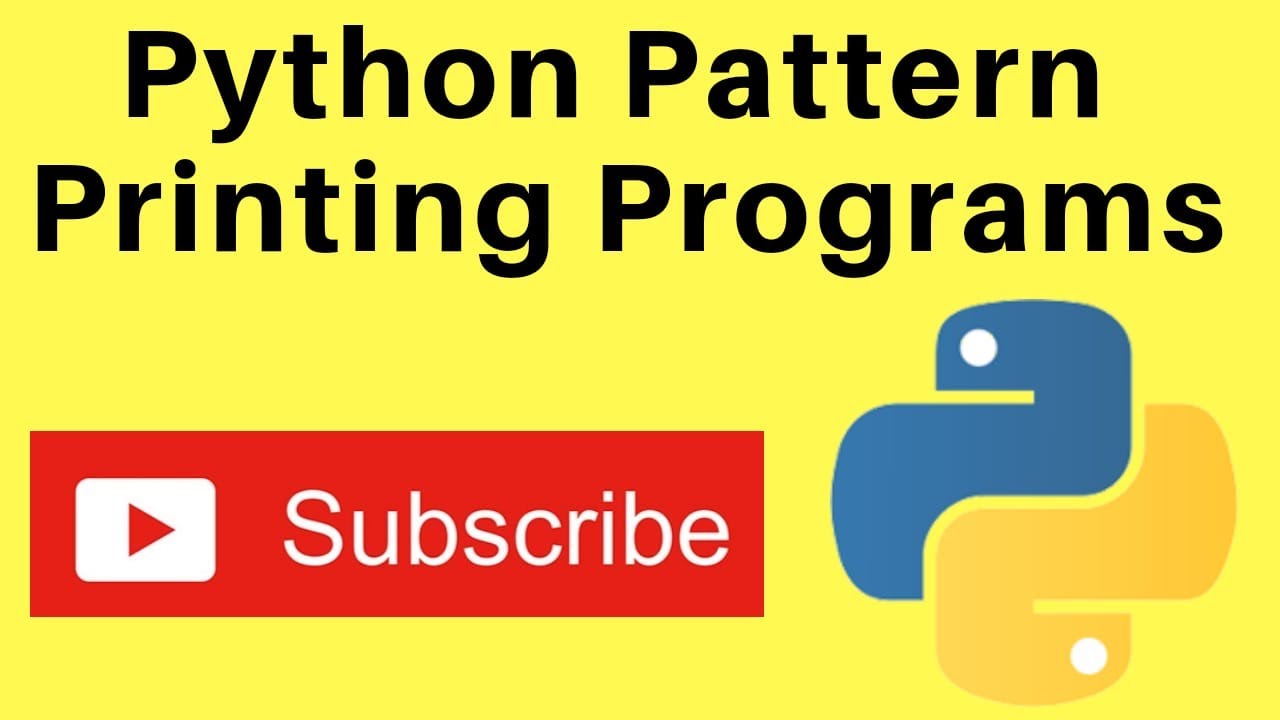 Python Summer Internship | Python Pattern Printing Programs Video Tutorial  | Craw Cyber Security