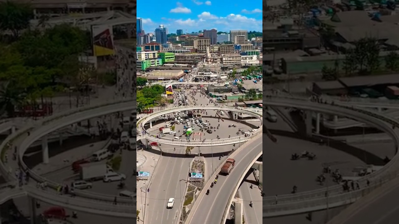 Aerial View Of The Kampala Flyover. #kampala #kampalacity #kampalauganda #kampalaflyover
