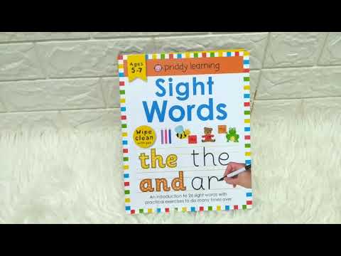 Priddy Learning Sight Words Wipe Clean Book With Pen