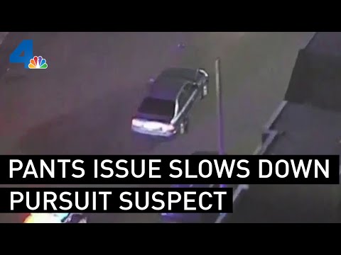 Pants Issue Slows Down Man Wanted for Driving Stolen Car in Sylmar | NBCLA