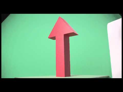 Upward arrow rotating - FREE Chromastock / green screen video clip