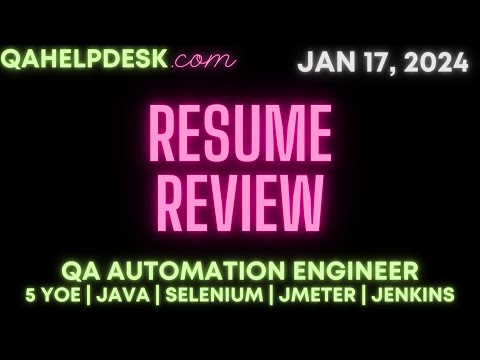 Resume Review - 5YOE - QA Automation Engineer