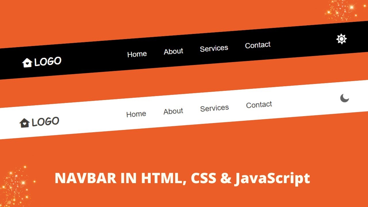 Create a Navigation Bar Using HTML and CSS |  Navbar CSS | Header HTML CSS | Dark Theme Website