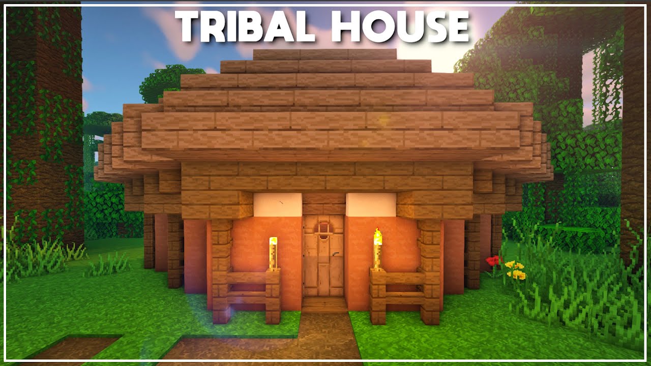 Minecraft: How to Build a Tribal House (& Firepit) [Tutorial] 2020 ...