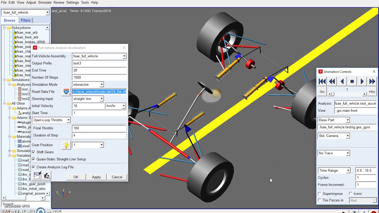 Vehicle Testing 1 / Multibody Dynamics with MSC Adams