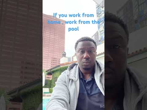Telework employees do this now………work from the pool. #telework #careers #work