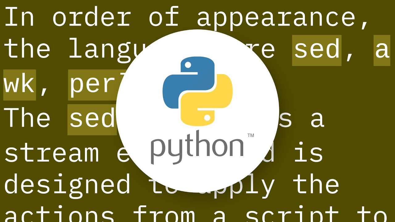 What are the differences between Perl, Python, AWK and sed?