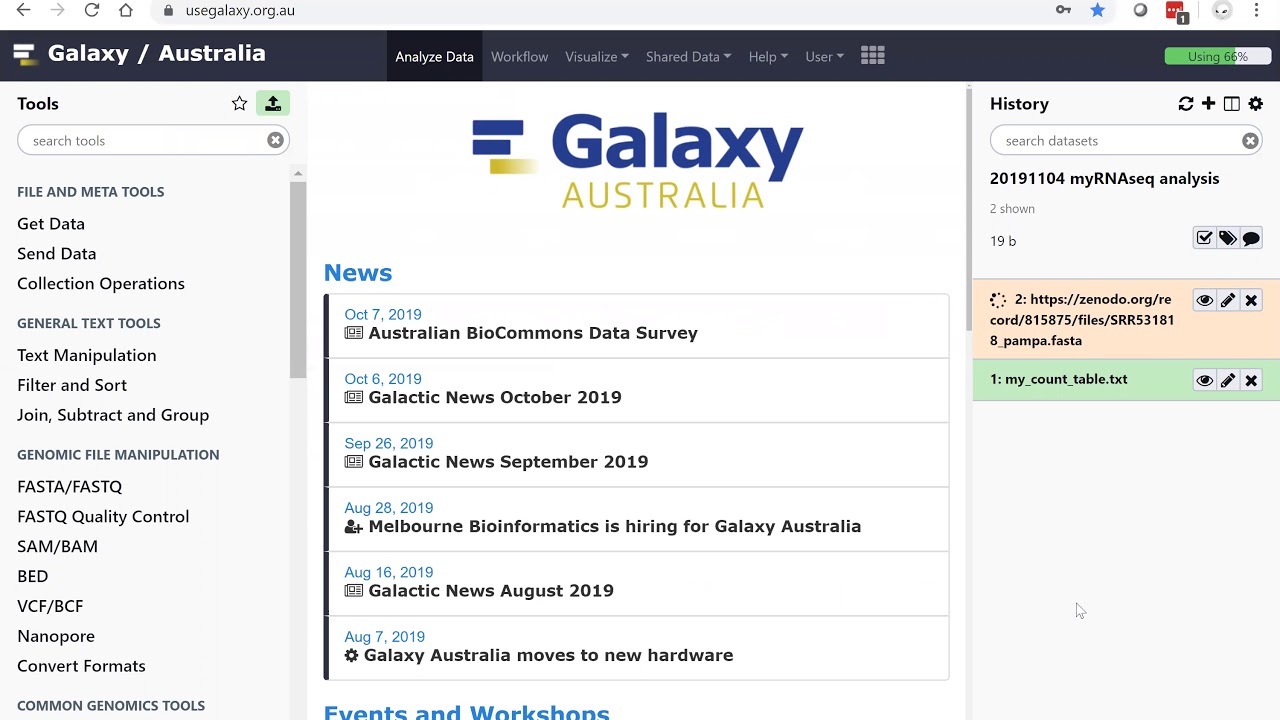 Getting started on Galaxy Australia (Webinar)