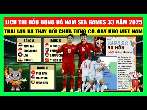 Lịch Thi Đấu Bóng Đá Nam SEA Games 33 | Thái Lan Ra Thay Đổi Chưa Từng Có Ở SEA Games 33?