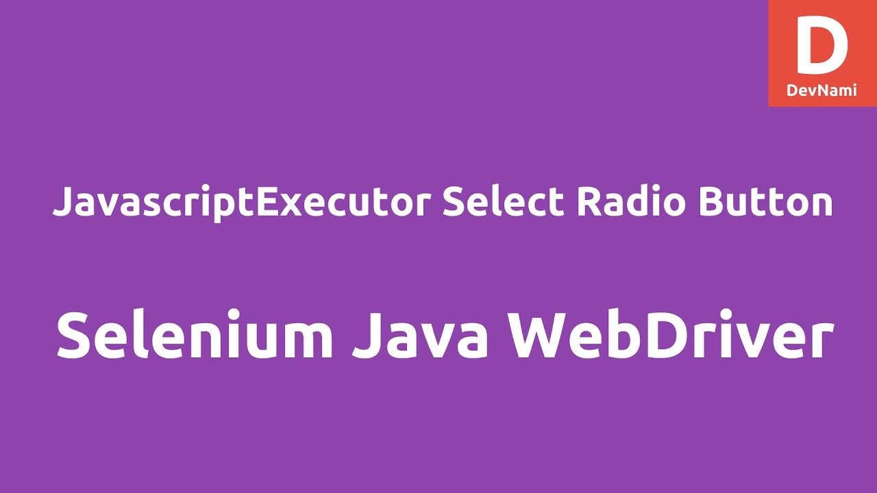 Selenium WebDriver JavascriptExecutor Select Radio Button