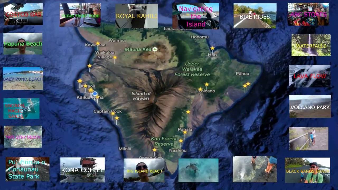 Big Island Hawaii Interactive Vacation Map by Xzulas