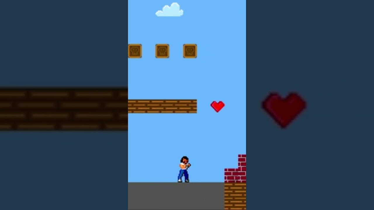 I made a 2D side scroller with C+ #shorts