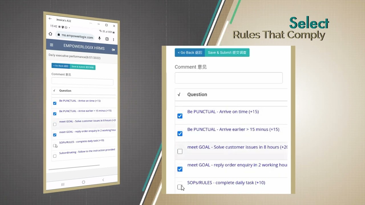 Submit Performance Scoring