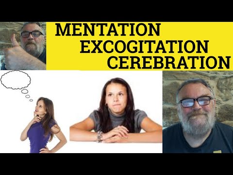 🔵 Mentation Excogitation Cerebration - Excogitate Meaning - Cerebrate Examples - Formal English