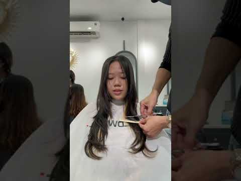 Nhuộm màu Cam Đào cho e học sinh |Sinh Anh Hair Studio