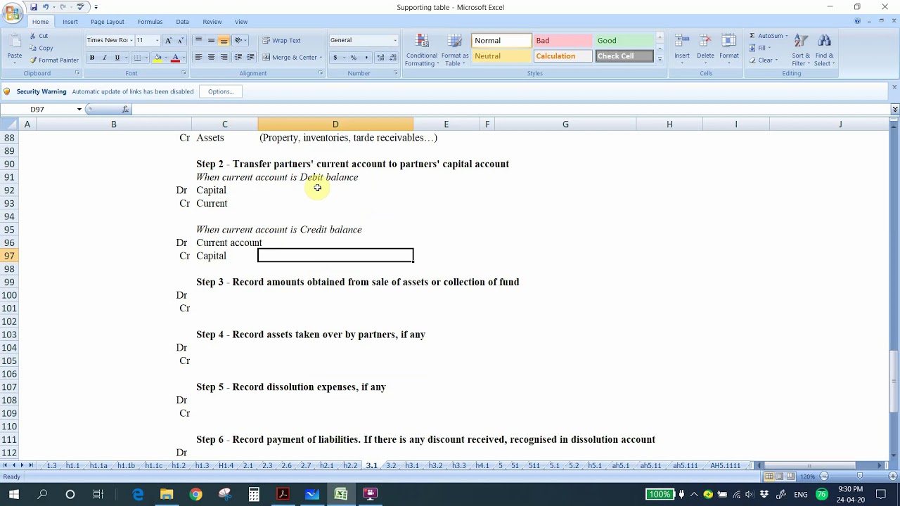 ACC 2013 Financial Accounting 2 - Chapter 3 Partnership - dissolution Part 1