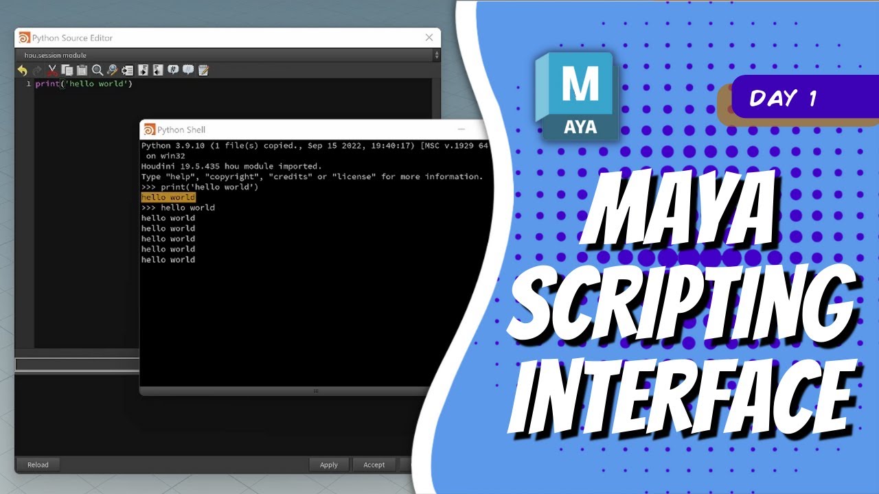 Day 1 - Maya Scripting Interface | Maya 30 Day Introduction to Python