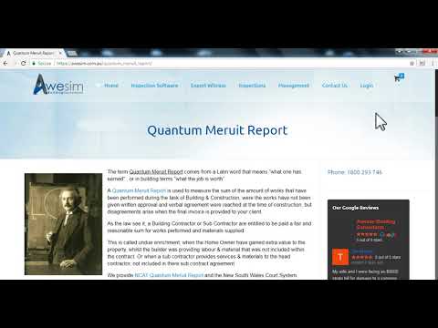 Quantum Meruit Report