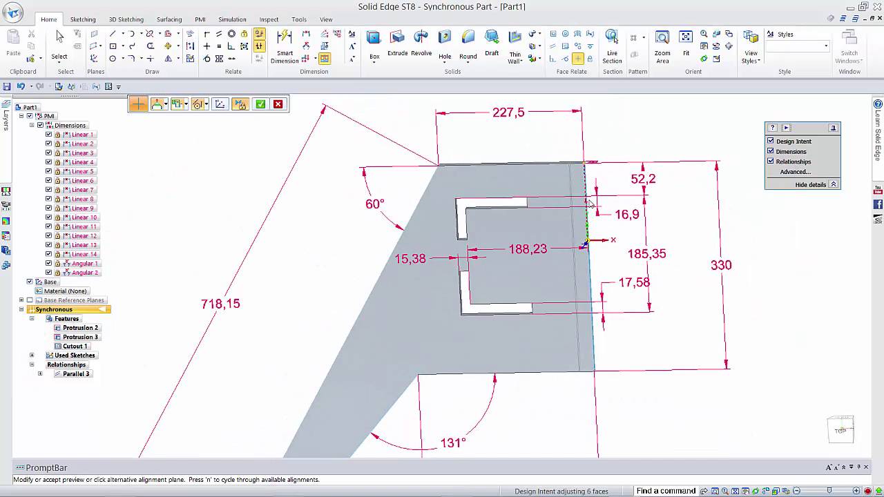 Solid Edge Synchronous Variable driven Assembly