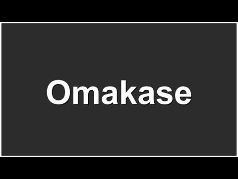 How to Pronounce Omakase | Japanese Dining Term