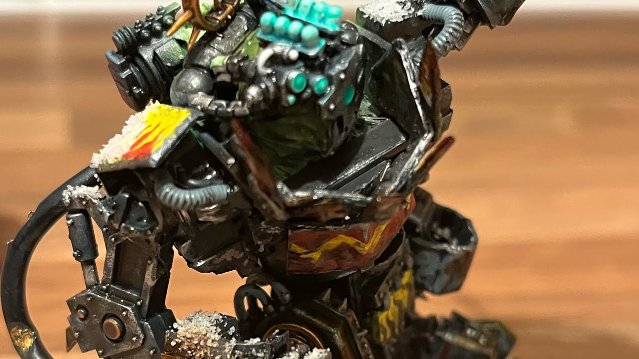 Ork warboss in mega armour conversion kitbash (let’s paint it)