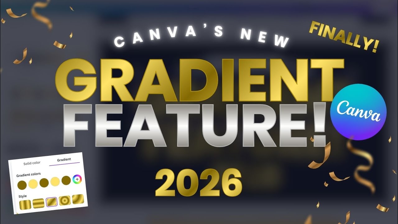 How To Create Text Gradients in Canva (NEW 2026 Feature Tutorial for Beginners)