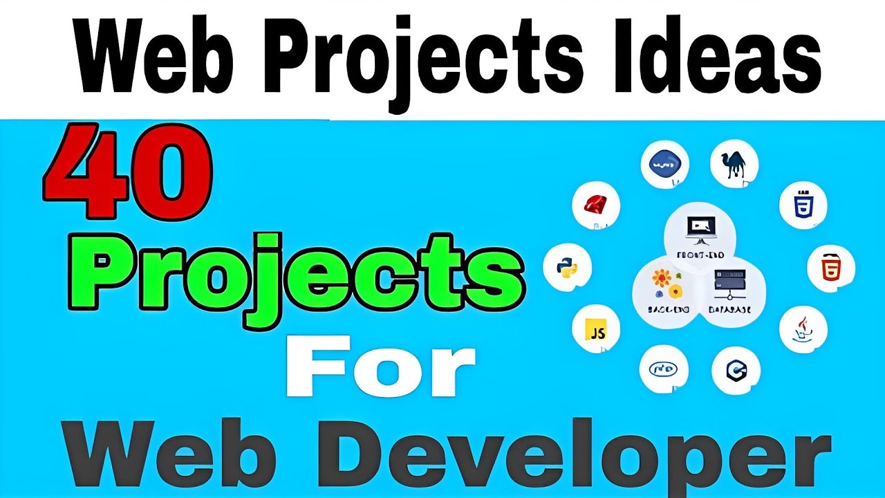 40 Project Ideas for web developer in 2023 || web development projects ideas || College projects