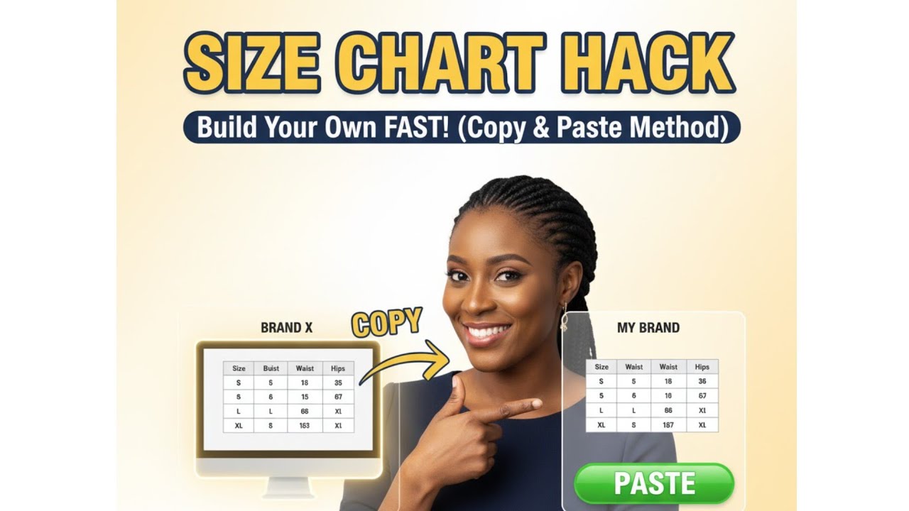 How to Build a Size Chart EASILY: The Simple Copy & Paste Strategy