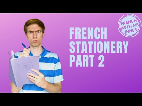 STATIONERY PART 2 // French Basics Day 38 - for beginners and kids