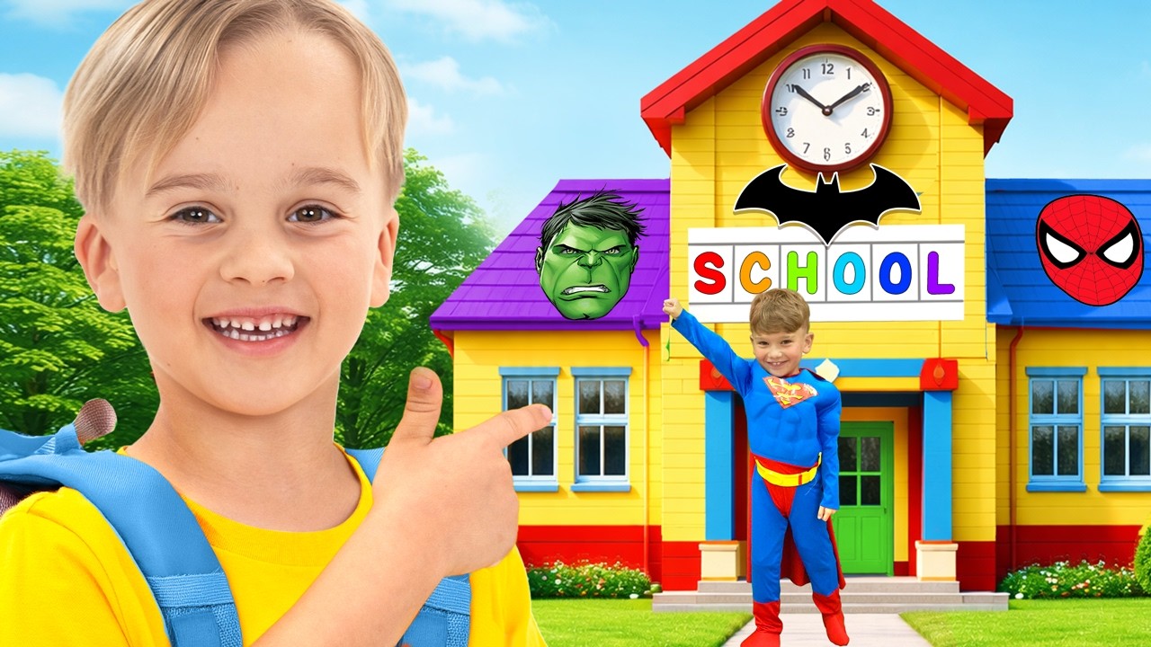 Chris and friends training in a Superhero school