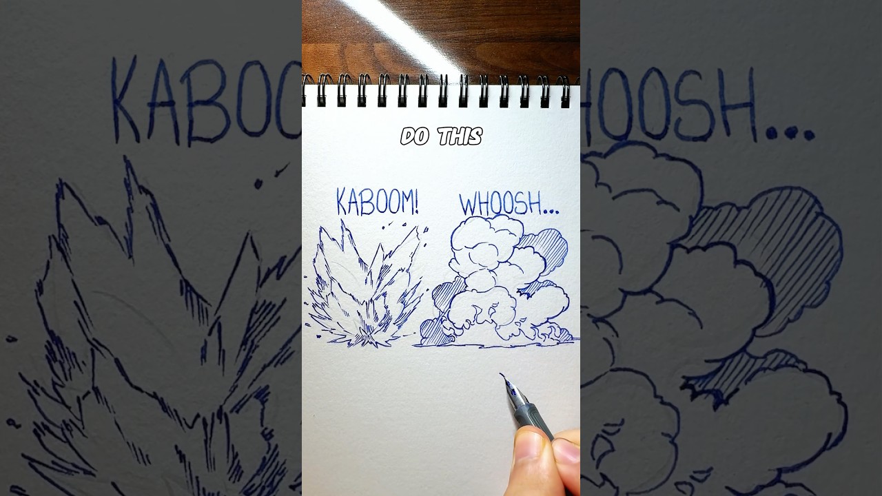 ✨Explosion drawing tutorial EasyPeasy✨#howtodraw
