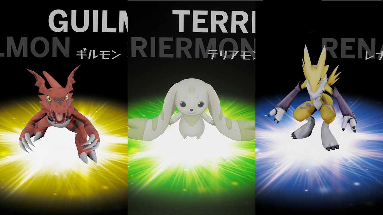 Guilmon Terriermon & Renamon’s Full Evolutions