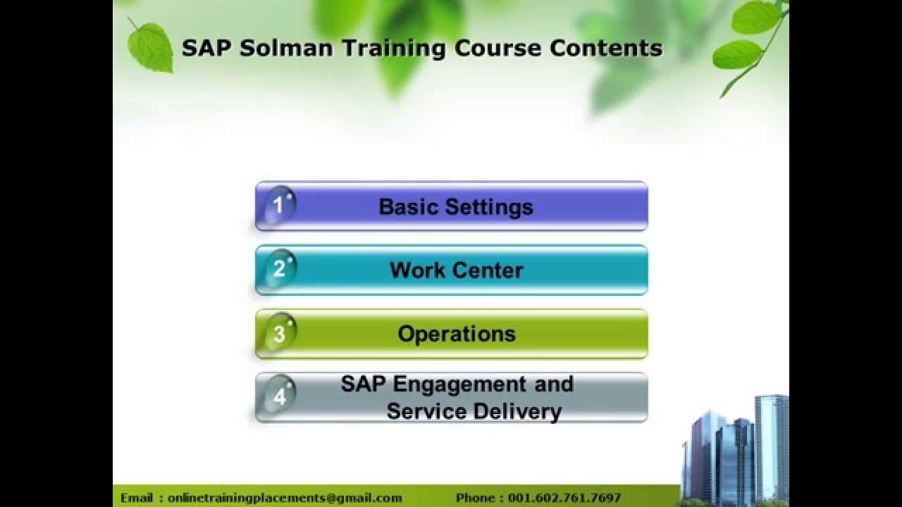 SAP Solman Training | SAP Solman Course | SAP Solution Manager Online Training