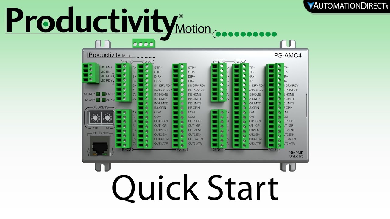 ProductivityMotion AMC: Quick Start from AutomationDirect