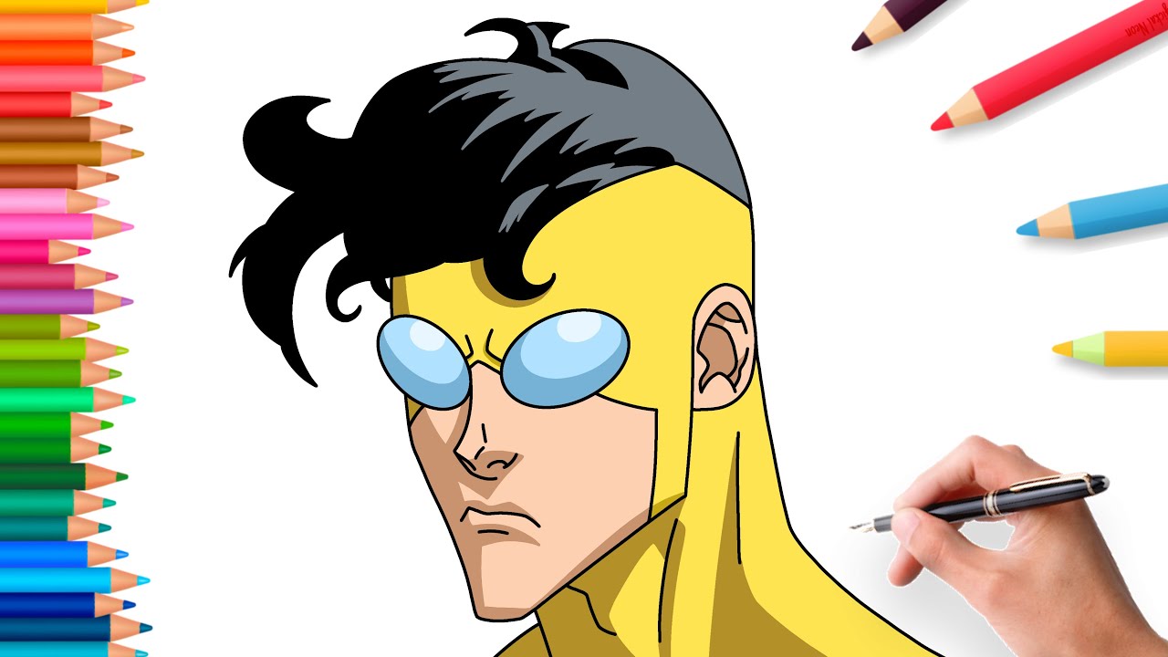 How to draw Invincible step by step | easy Tutorial for beginners 