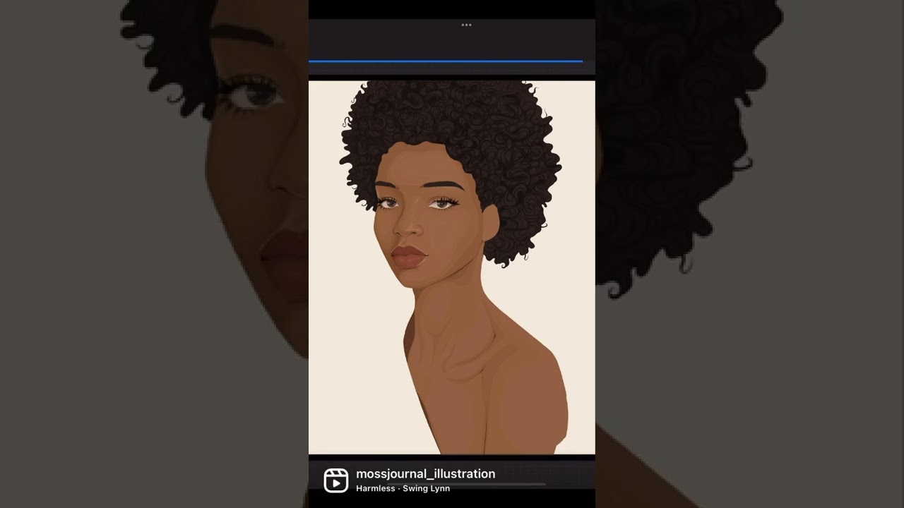 Time lapse painting in Procreate app / digital portrait/ illustration