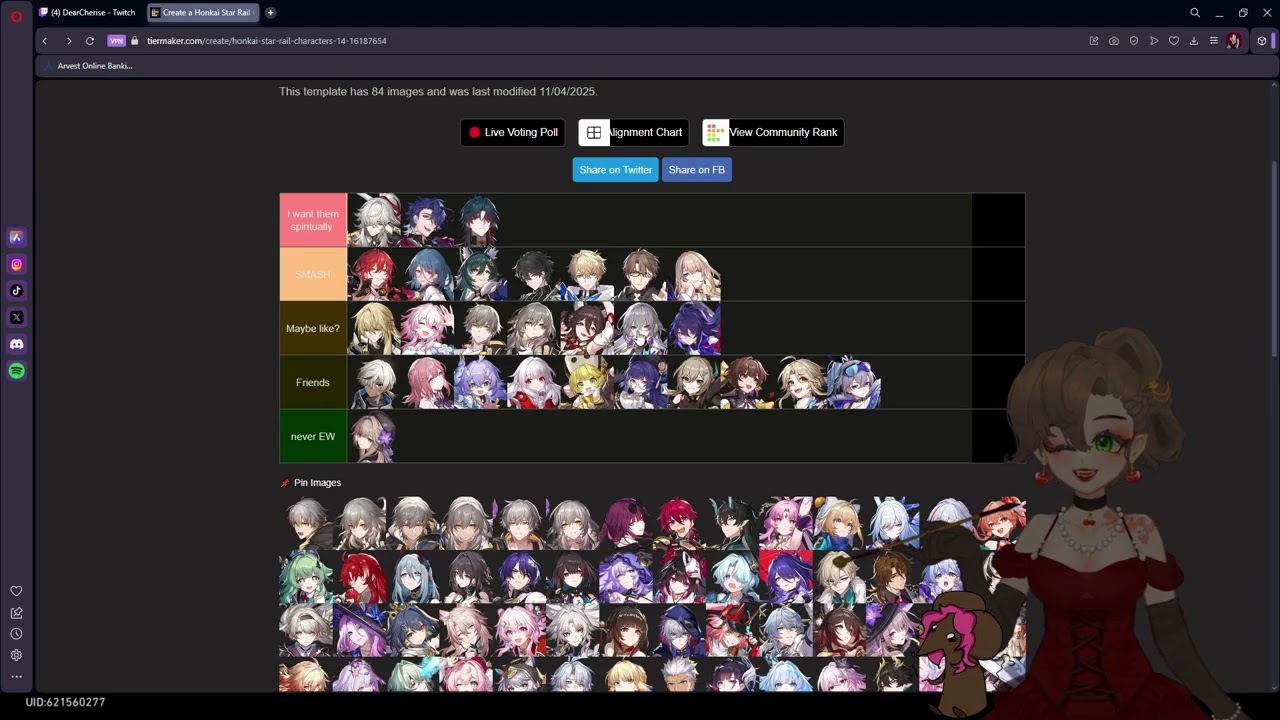Vtuber creates a tier list! [Honkai Star Rail Smash or pass?]