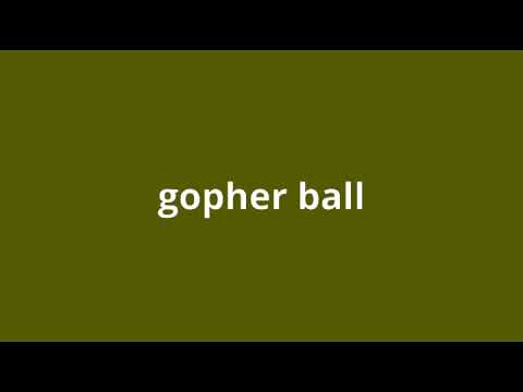 what is the meaning of gopher ball.