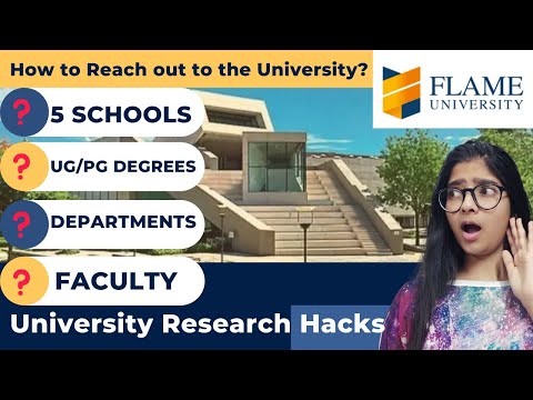 Departments|Faculty|Degrees|Schools|Campus Tour|How To Do University Research|FLAME University,Pune.