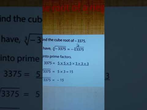 Cube Root by Prime Factorization Method