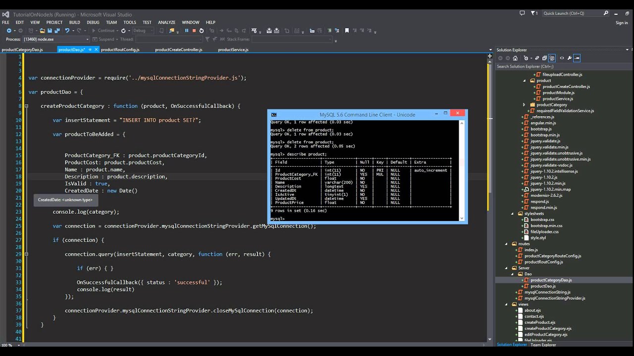 CRUD app with AngularJs, Node js, express js, Bootstrap, EJS, MySQL PART X