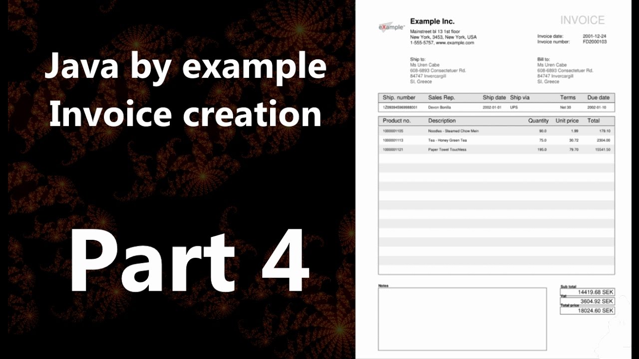 Invoice creation part 4 (Java by Example)