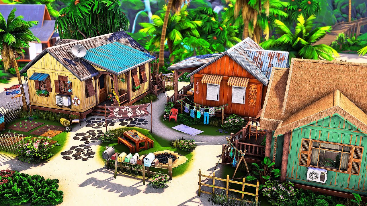 Sulani Village Bungalows | The Sims 4 Speed Build